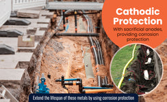 Magnesium Anode Bag 17lbs 1.7V, INCL 16,4 ft. of 8 AWG XLPE/PVC cable ...