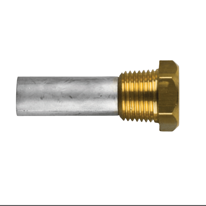 Zinc anode Caterpillar, engine, pencil anode with brass plug th.1/2 ...