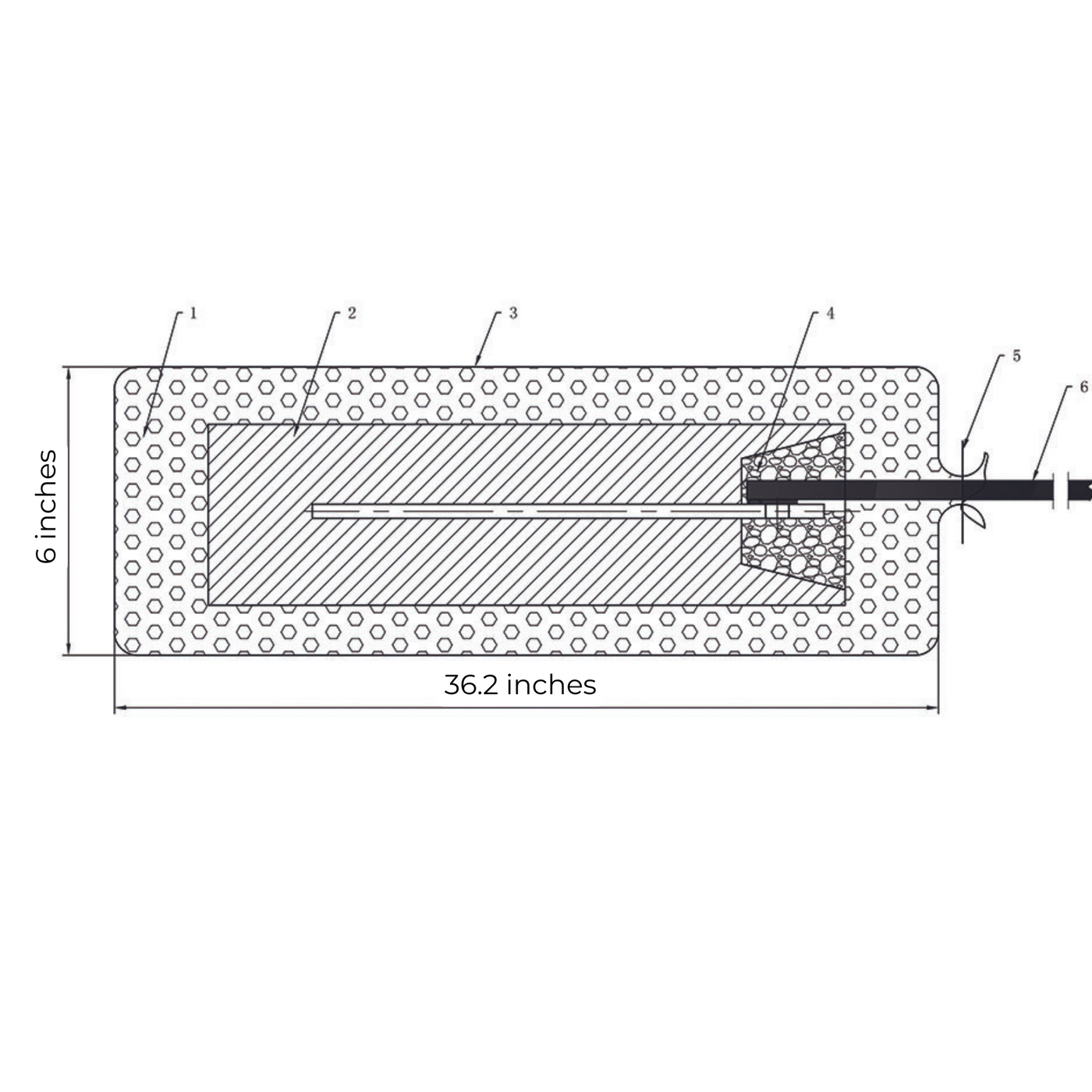 Magnesium Anode Bag 17lbs 1.7V, INCL 16,4 ft. of 8 AWG XLPE/PVC cable ...